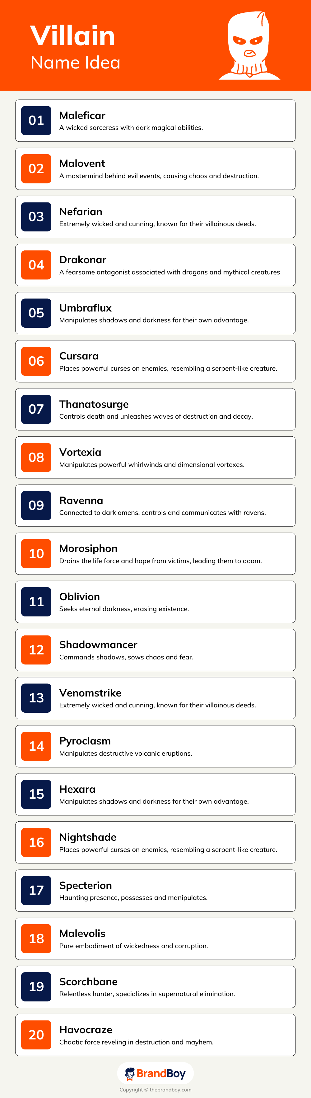 680+ Best Villain Name Ideas With Generator - BrandBoy