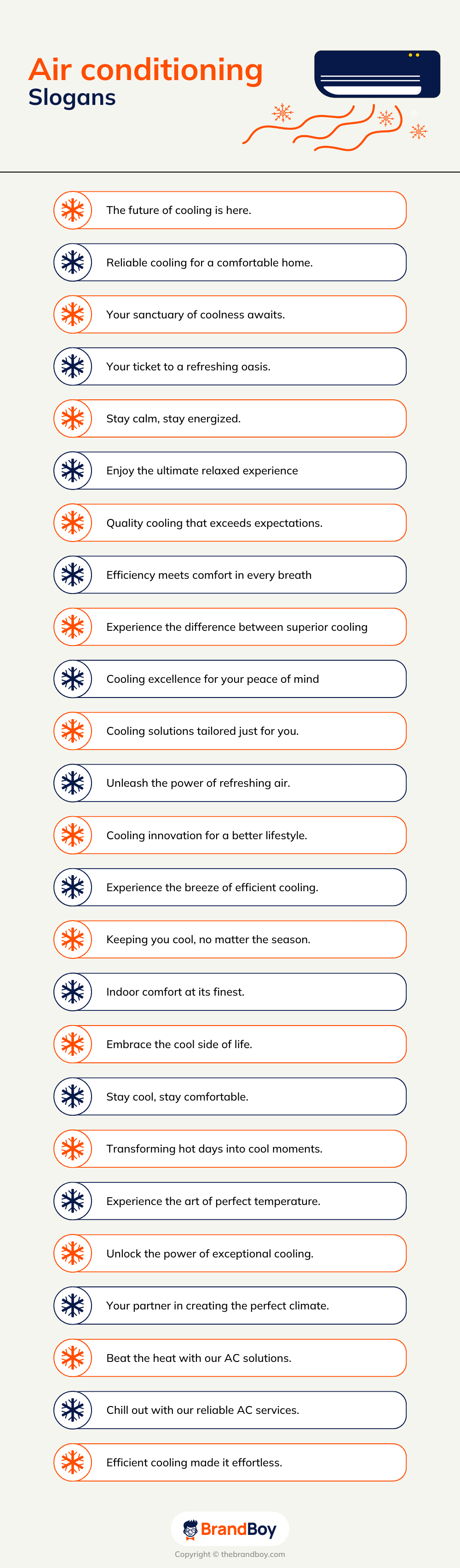 989+ Air Conditioning Slogans And Taglines (Generator + Guide) - BrandBoy