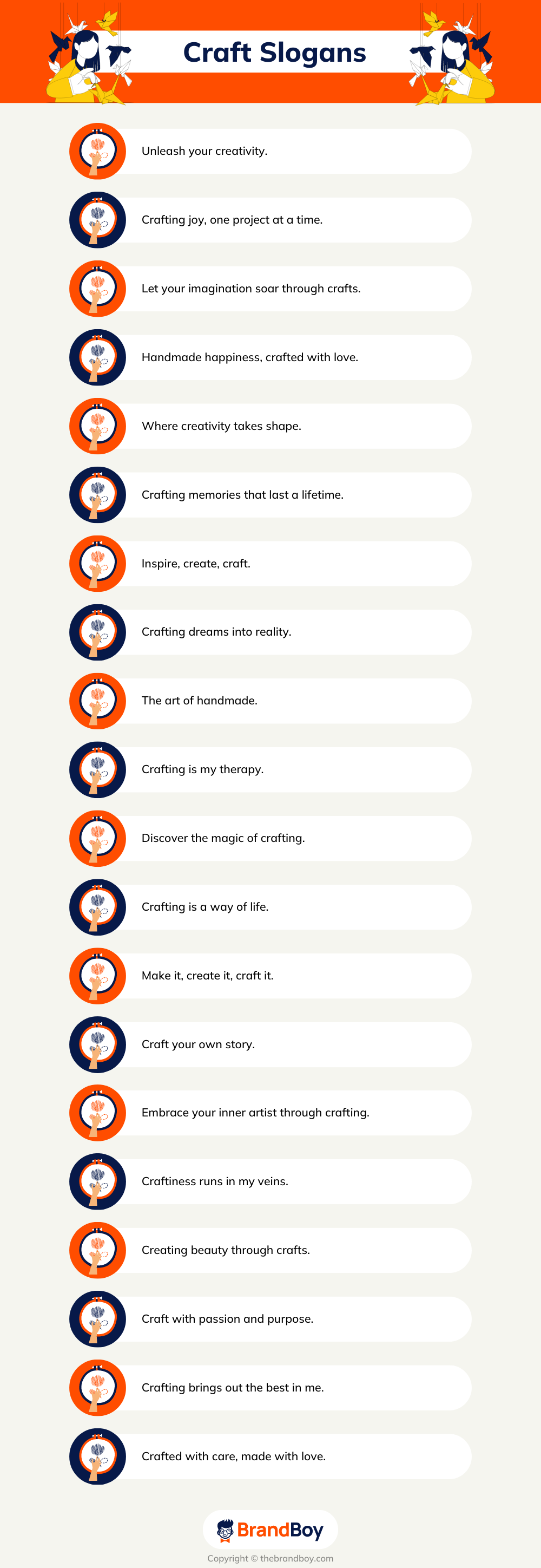 755+ Crazy Craft Slogans And taglines (Generator + Guide) - TheBrandBoy