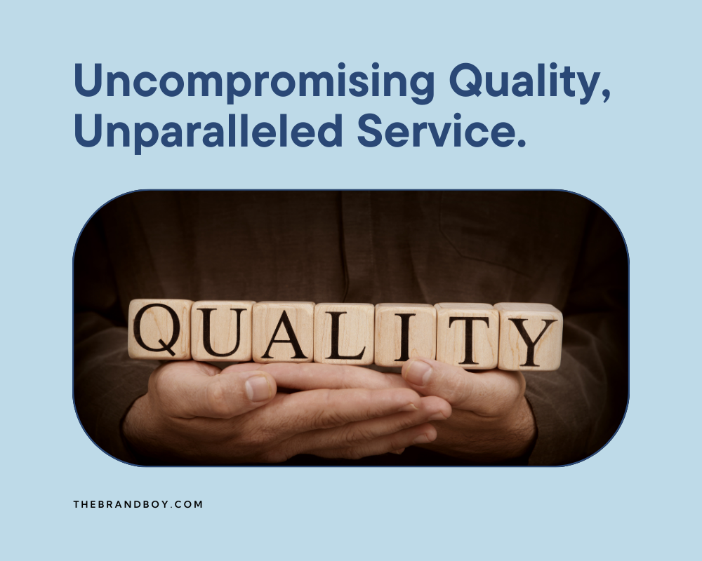 871+ Catchy Quality Slogans Collection - BrandBoy