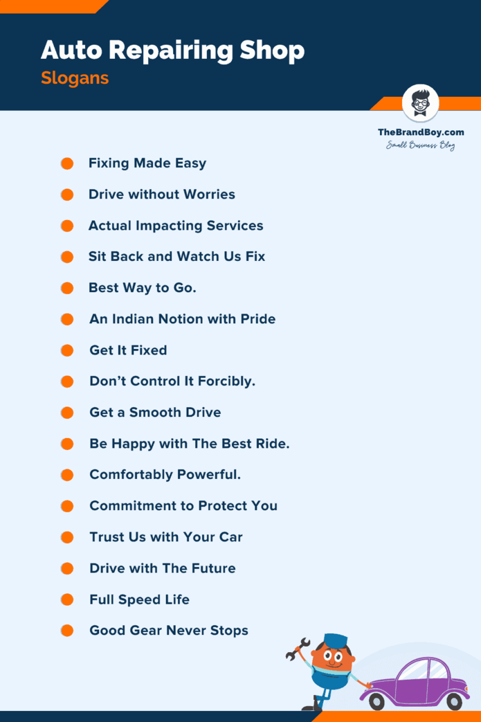 680+ Auto Repair And Mechanic Slogans, Taglines - BrandBoy