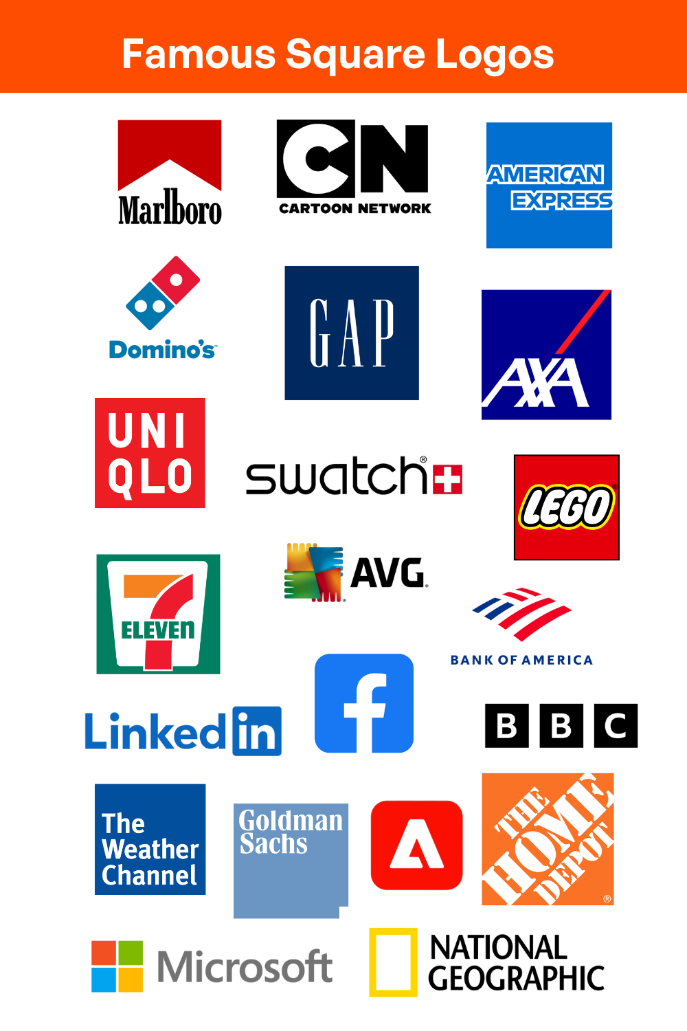 30+ Famous Square Logos That Have Stood the Test of Time